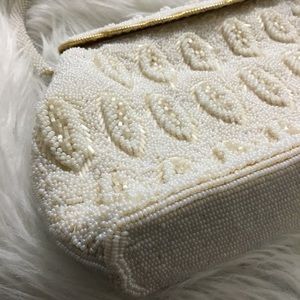dimple | Bags | Vintage White Beaded Purse | Poshmark